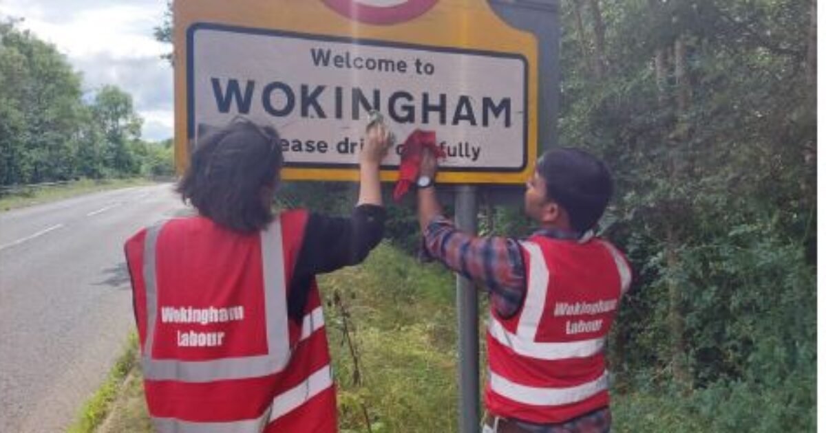 Summer Clean Up as the Labour team tackles graffiti in our area ...